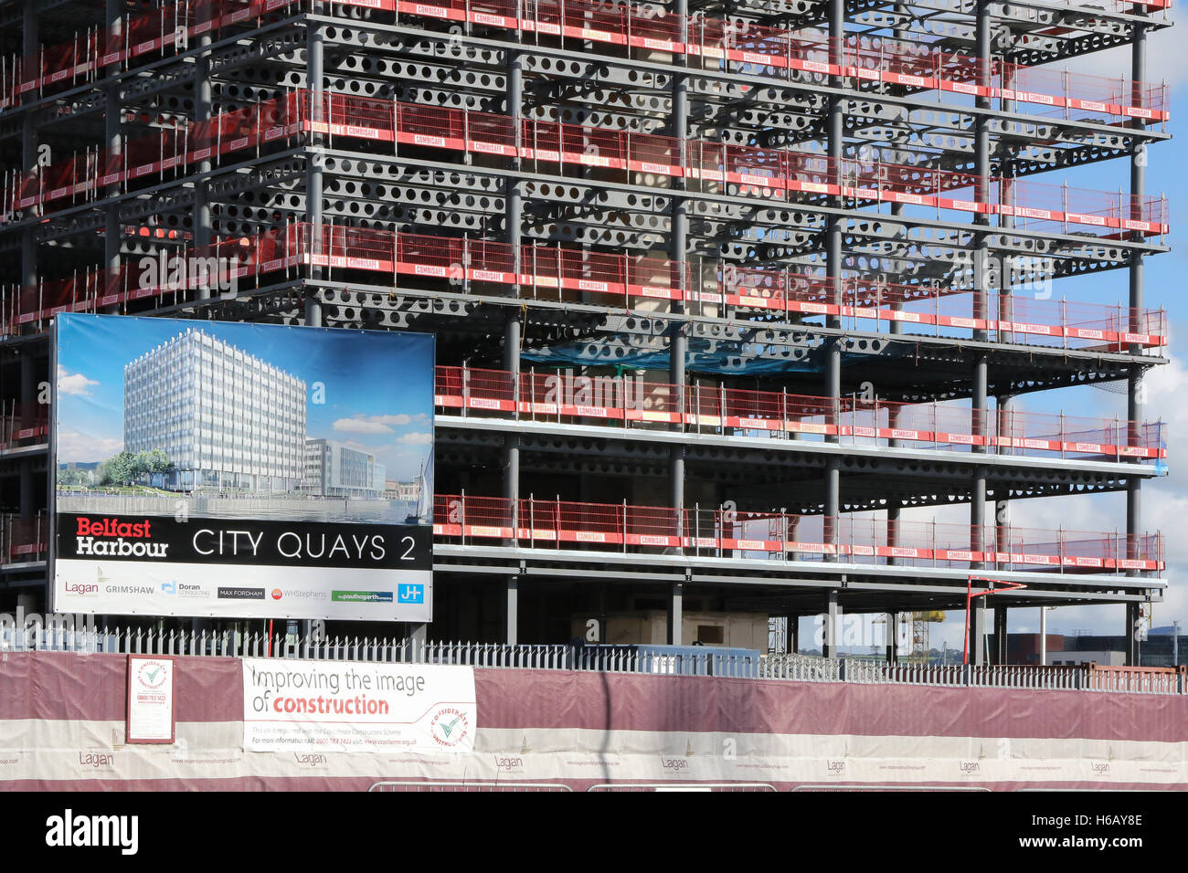 City Quays 2 under construction at Belfast Harbour Stock Photo - Alamy