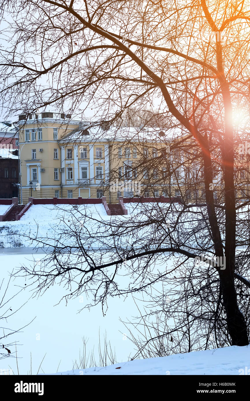 city landscape architecture winter Stock Photo - Alamy