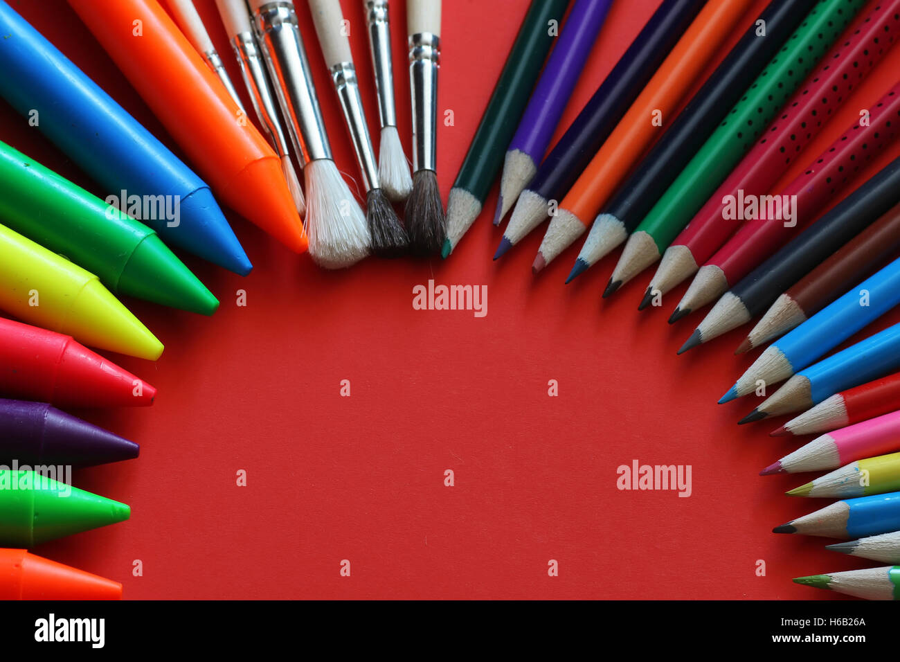 stationery red background Stock Photo - Alamy