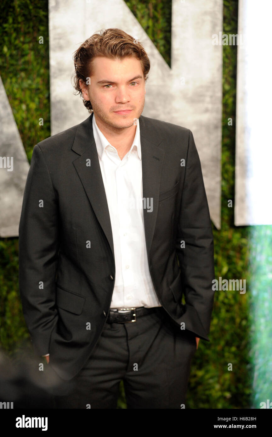 Actor Emilio Hirsch arrives for the 2013 Vanity Fair Oscar Party on ...