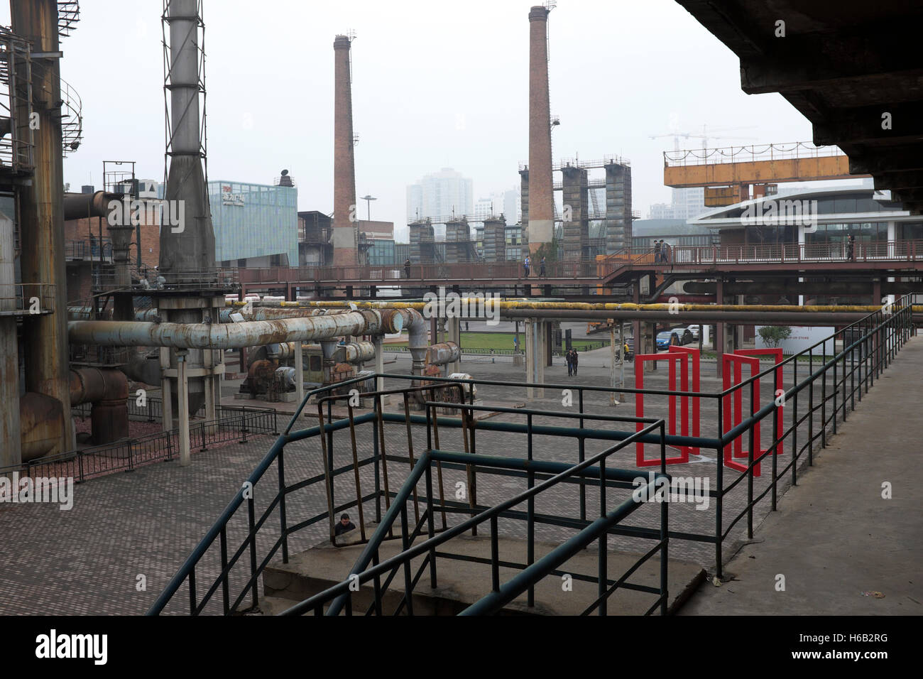 Old factory facility at 751D.Park in the 798 Art Zone in Beijing, China ...