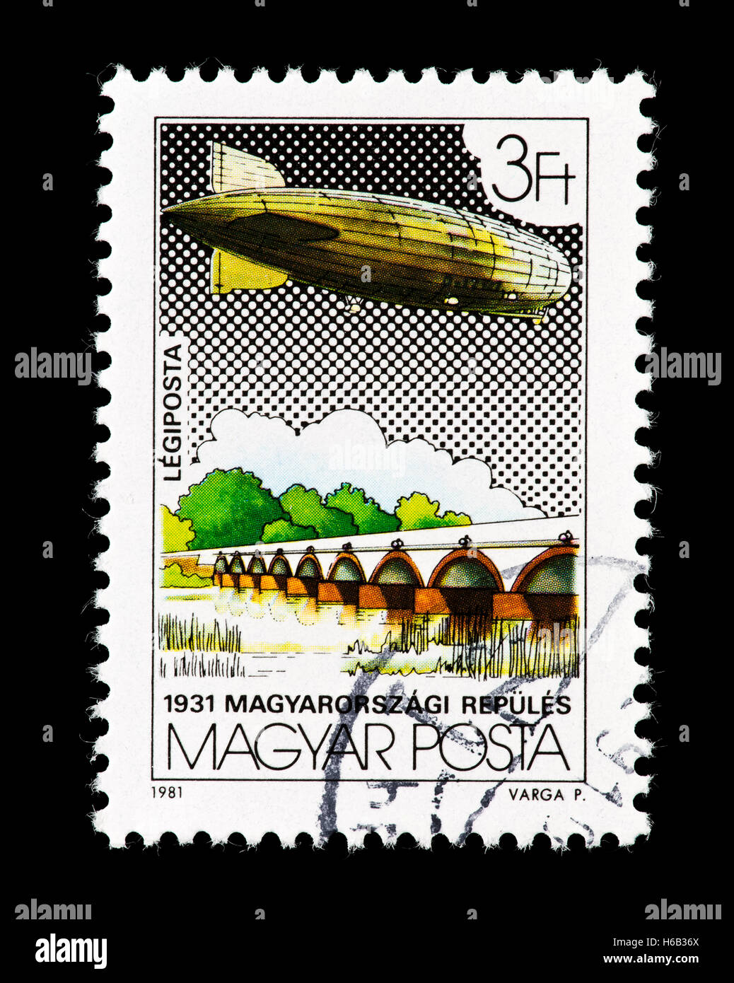 Postage stamp from Hungary depicting Nine Arch Bridge, Hortobagy ...