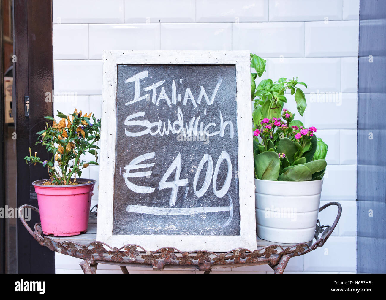 Italian bar sign with copy space Stock Photo - Alamy