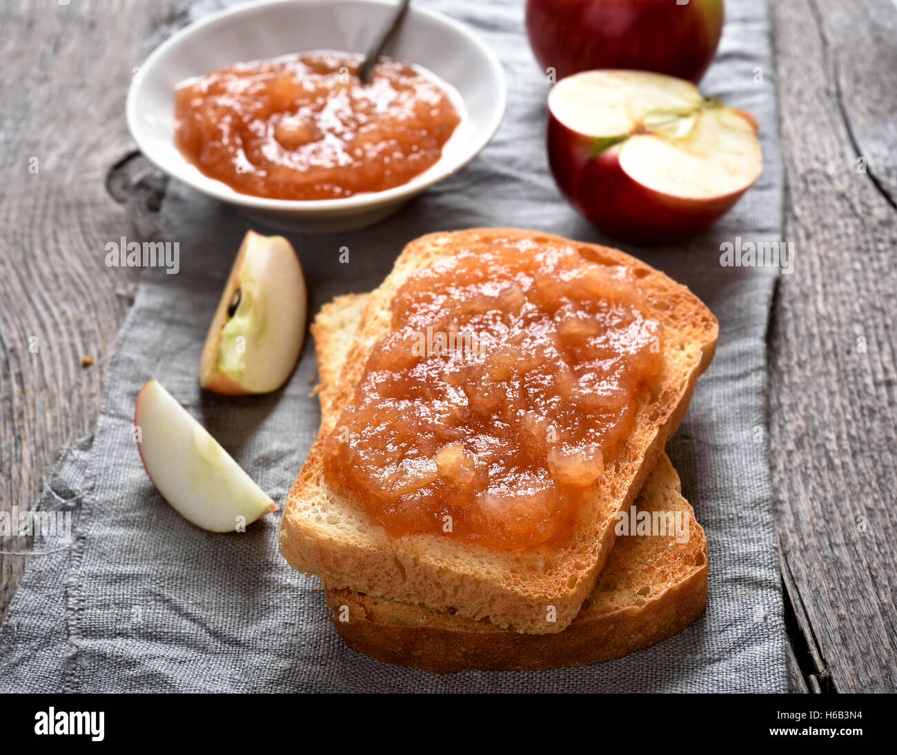 Jam on toast white bowl hi-res stock photography and images - Alamy