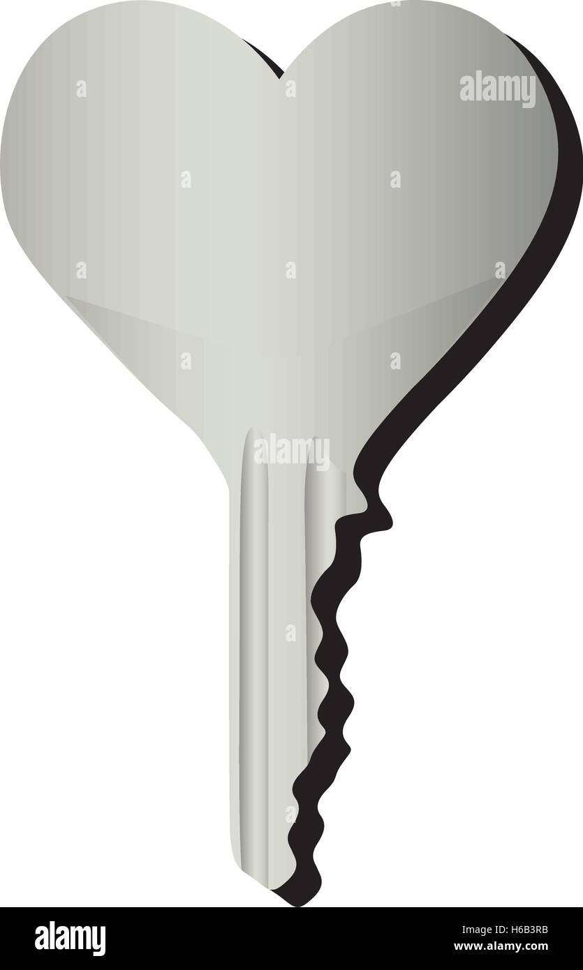 Padlock key shaped heart Stock Vector Images - Alamy