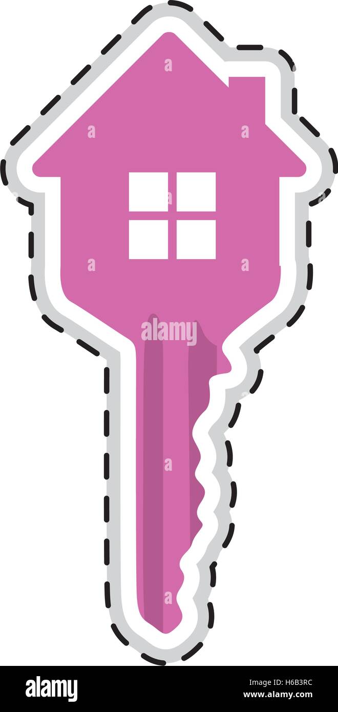 house shaped key icon image Stock Vector Image & Art - Alamy