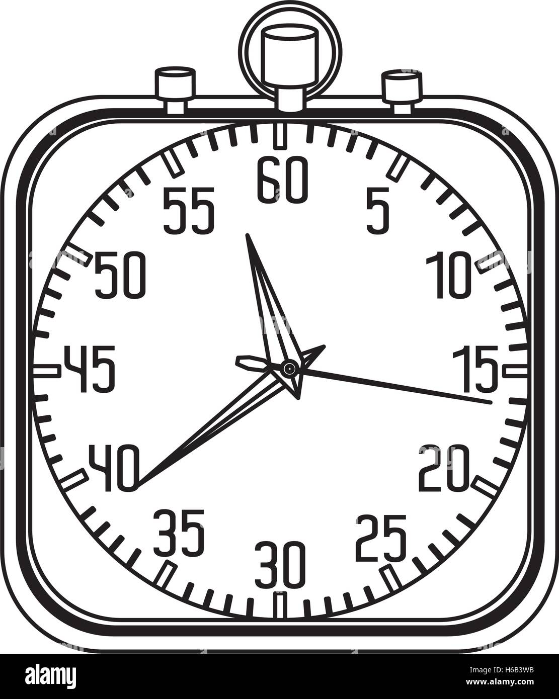square clock icon image Stock Vector Image & Art - Alamy