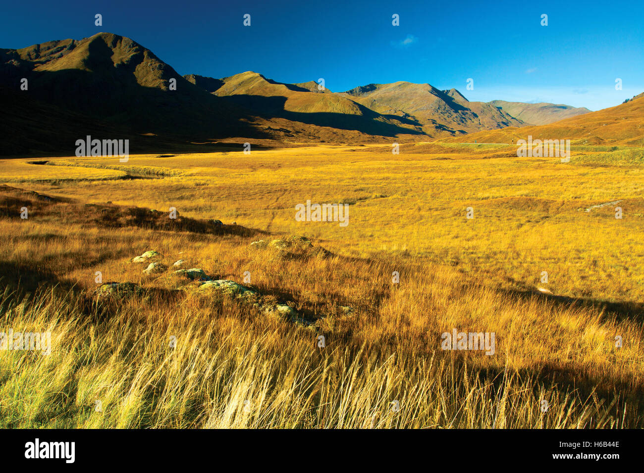 The South Glen Shiel Ridge and the River Shiel, near the Cluanie Inn ...