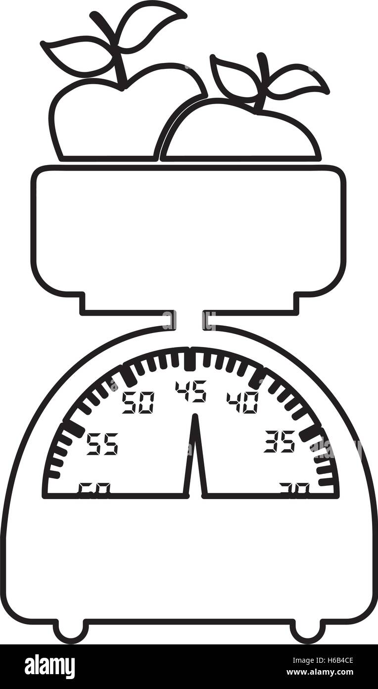 weight with fruit icon image Stock Vector Image & Art - Alamy