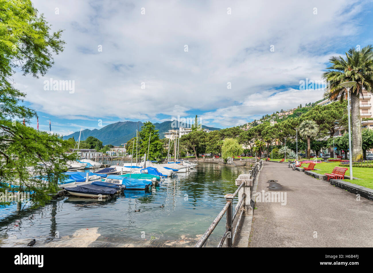 Lakefront of Locarno, Ticino, Switzerland Stock Photo - Alamy