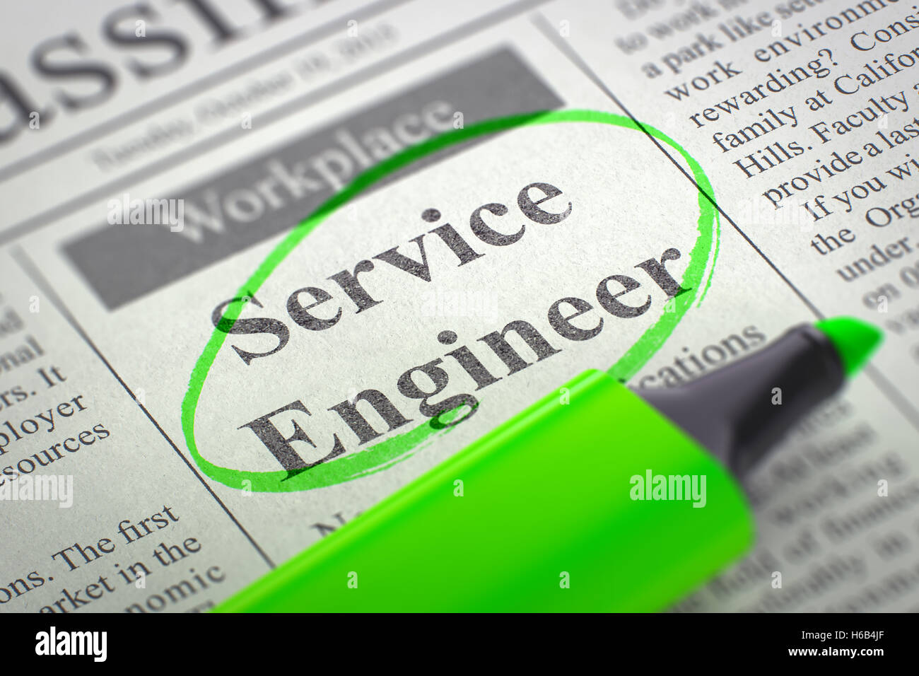 We are Hiring Service Engineer. 3D Stock Photo - Alamy