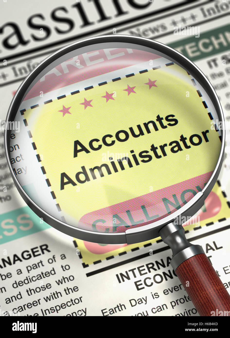 Accounts Administrator Job Vacancy. 3D Stock Photo - Alamy