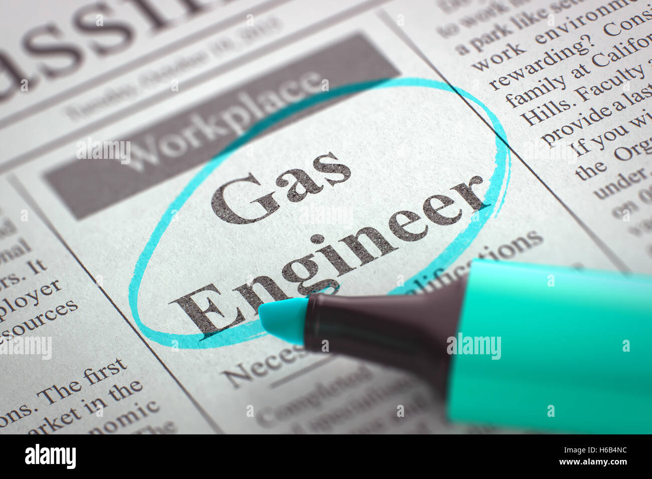 Gas Engineer Wanted. 3D Stock Photo - Alamy