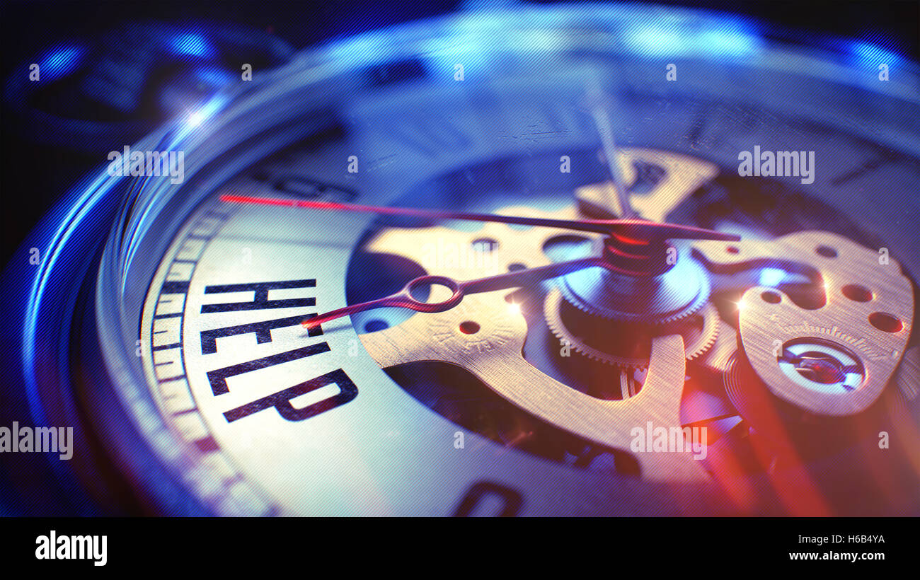 Help Phrase On Vintage Watch 3D Render Stock Photo Alamy help-phrase-on-vintage-watch-3d-render-stock-photo-alamy