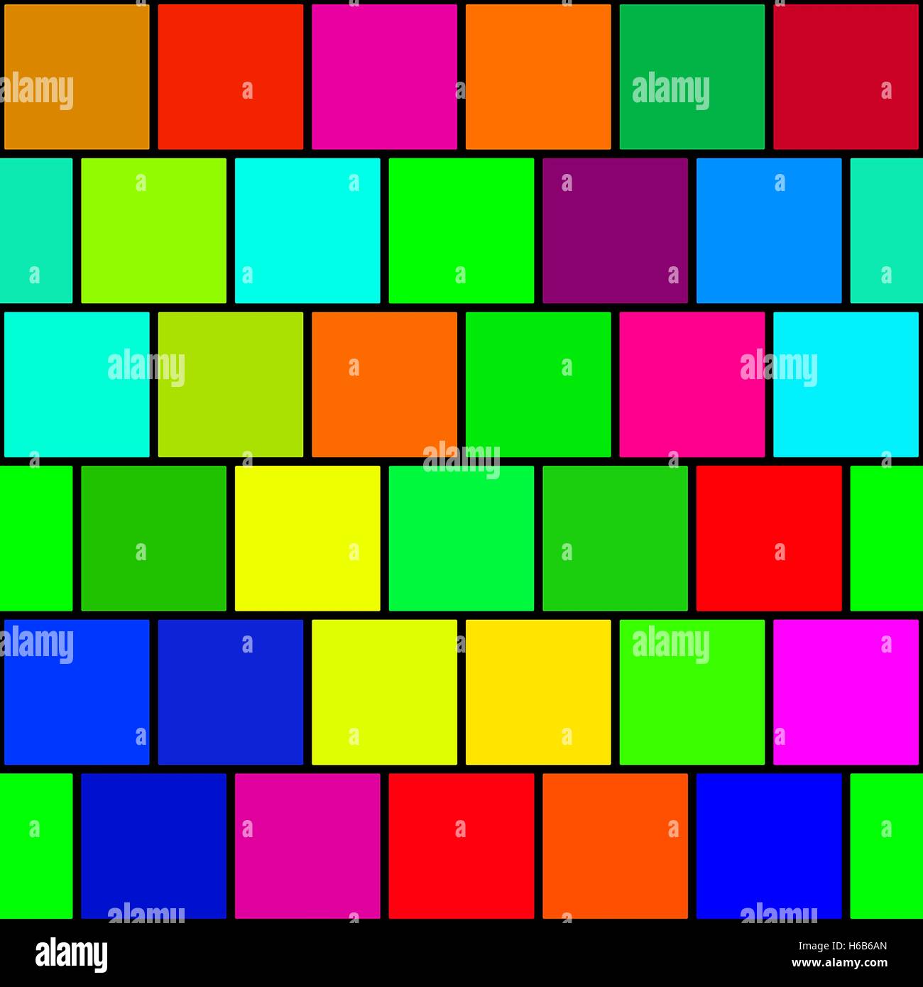 Squares multicolor vintage or retro background. Old time texture ...