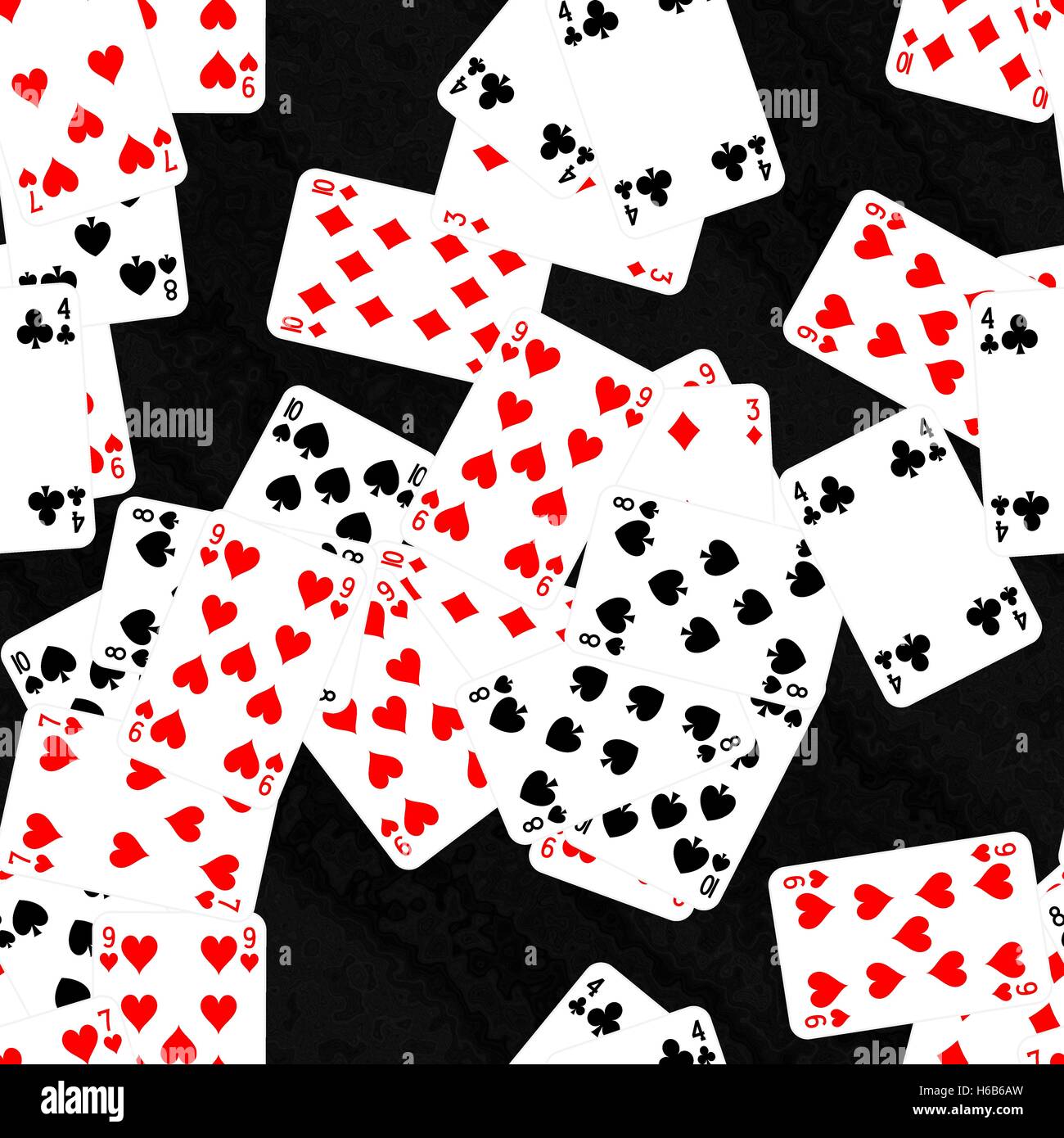 Pile of playing cards on black table Stock Photo - Alamy
