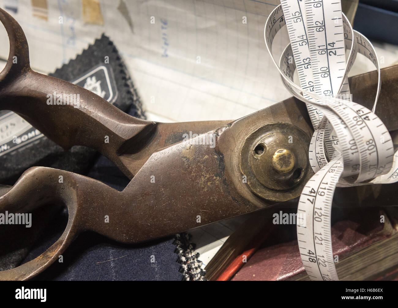 Retro tailors tape measure hi-res stock photography and images - Alamy