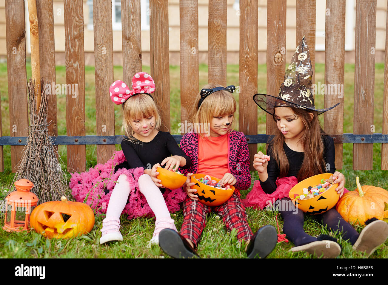 Girls with candies Stock Photo - Alamy