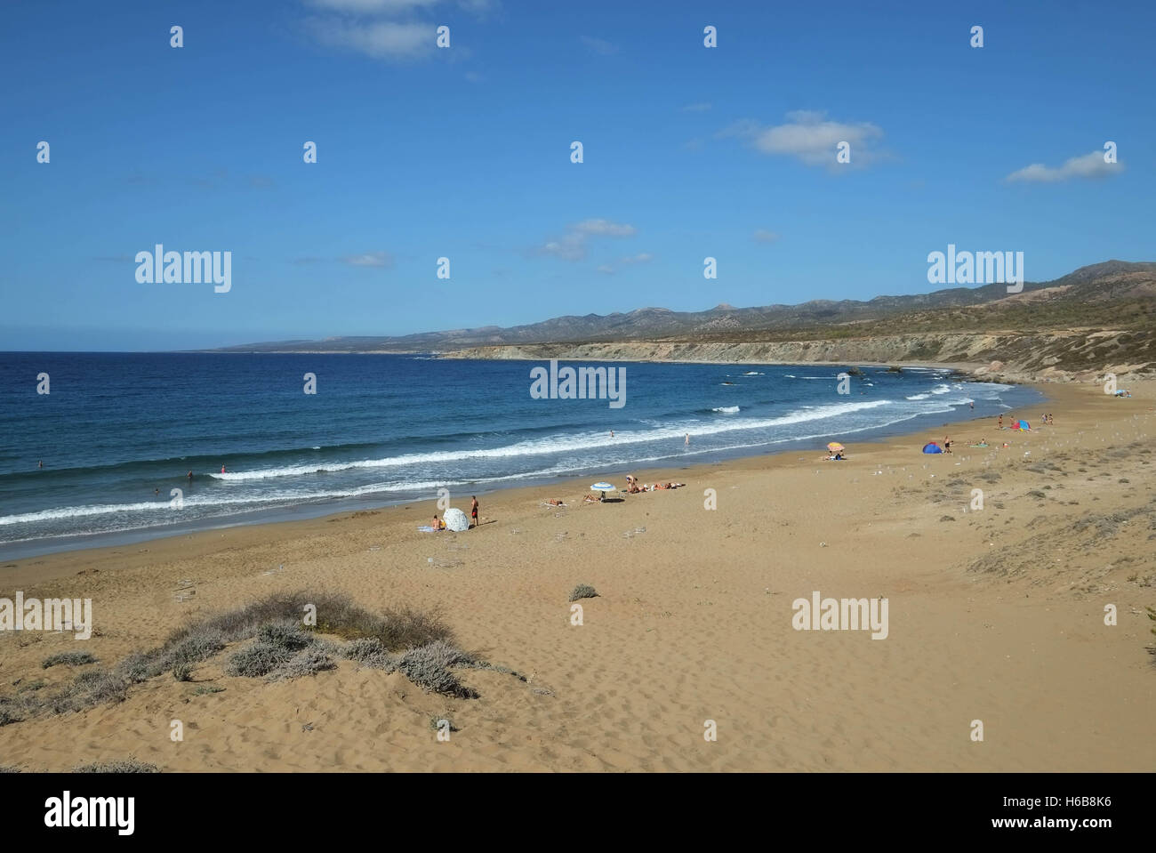 Protected area around turtle nest sites at Lara beach on the Akamas ...
