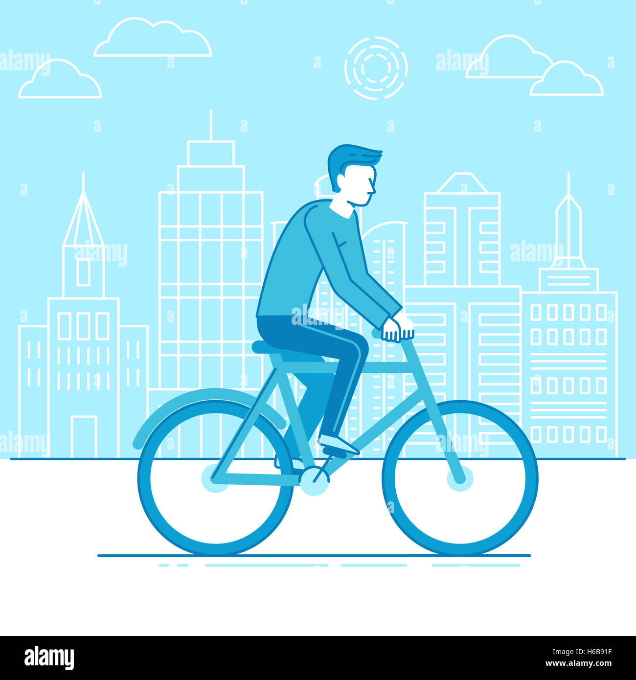 Flat bicycle hi-res stock photography and images - Alamy