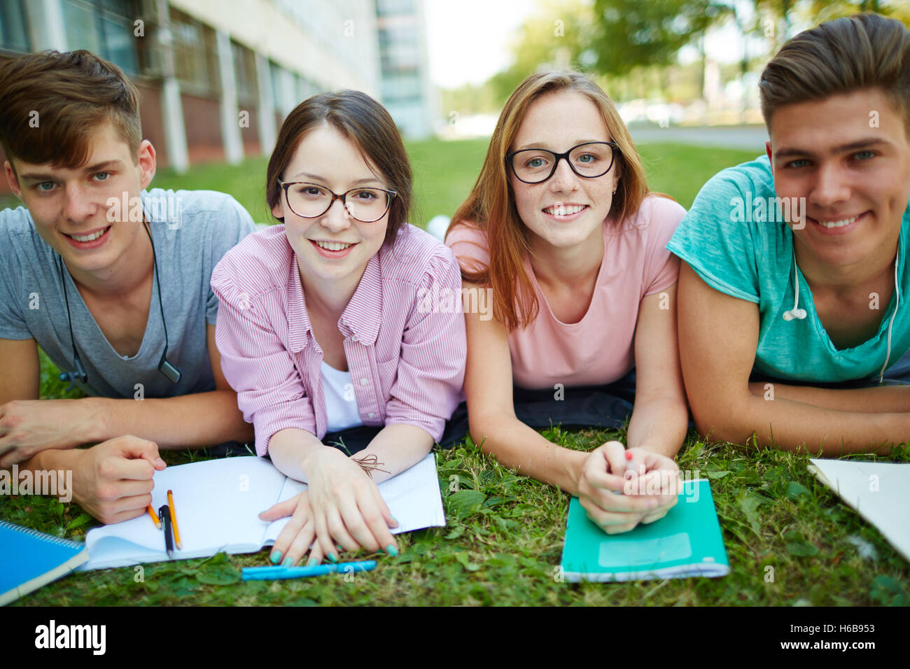 Students in campus Stock Photo - Alamy