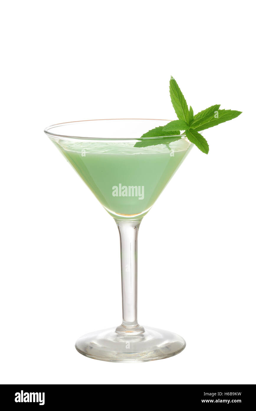 isolated grasshopper cocktail with mint Stock Photo - Alamy