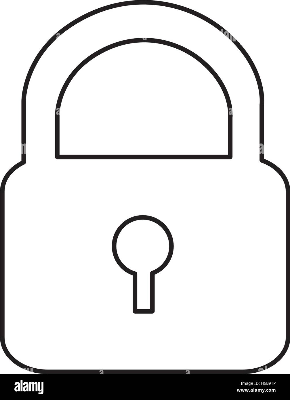 safety lock pictogram icon image Stock Vector Image & Art - Alamy