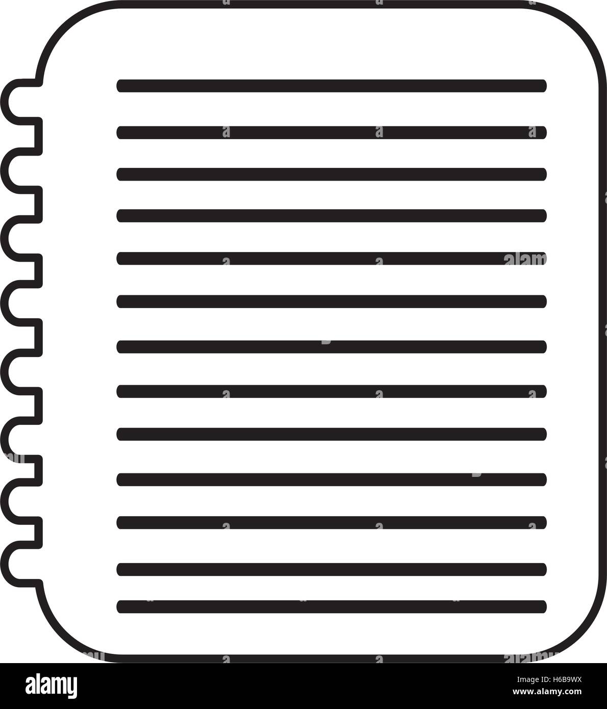 notebook pictogram icon image Stock Vector Image & Art - Alamy