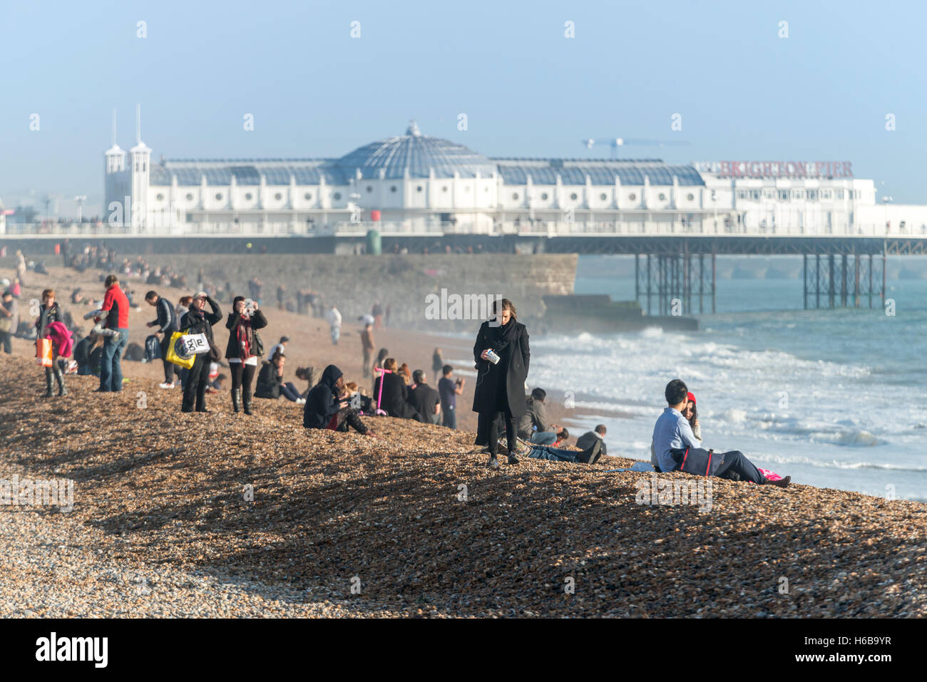 An unseasonably bright, sunny and warm November morning on Brighton ...
