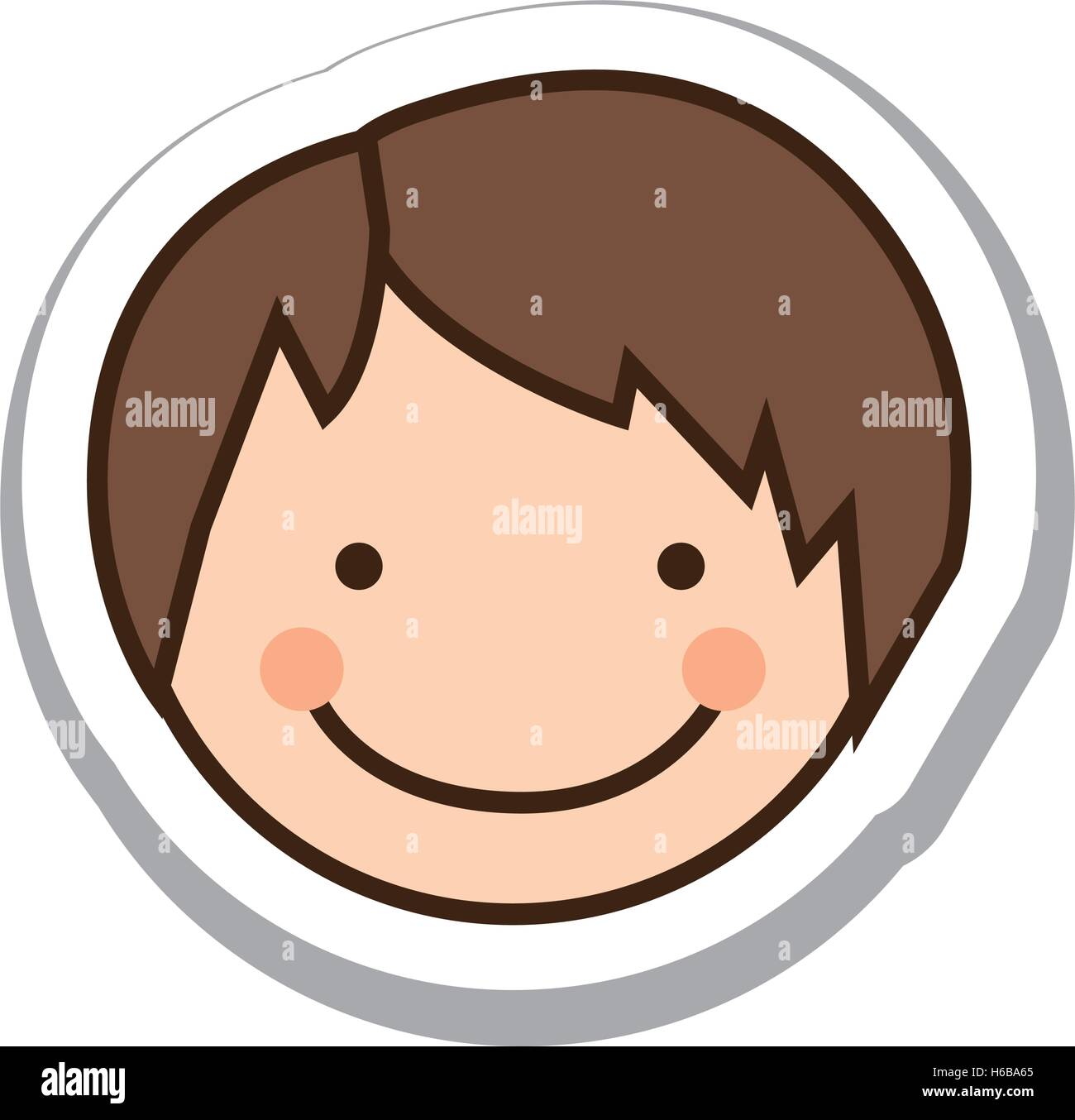 happy child face icon image Stock Vector Image & Art - Alamy
