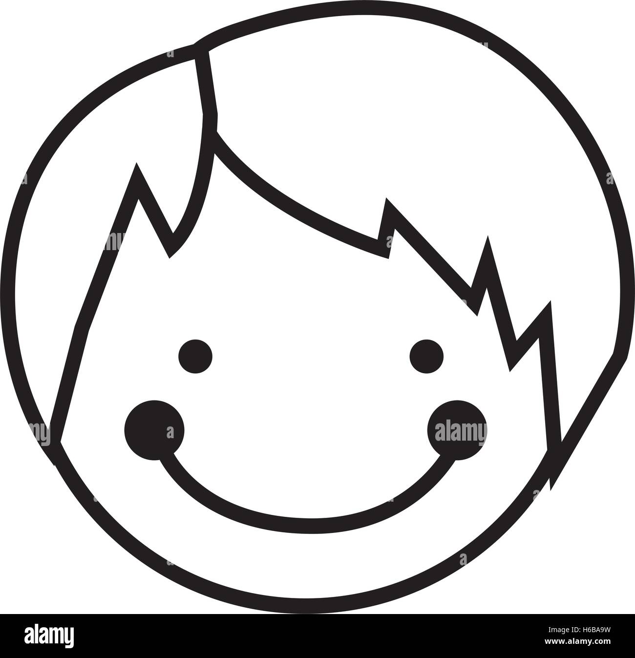 happy child face icon image Stock Vector Image & Art - Alamy