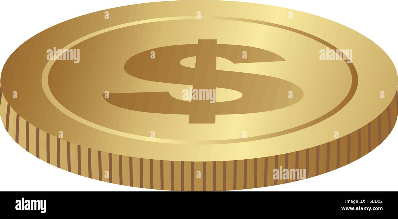 single coin icon image Stock Vector Image & Art - Alamy