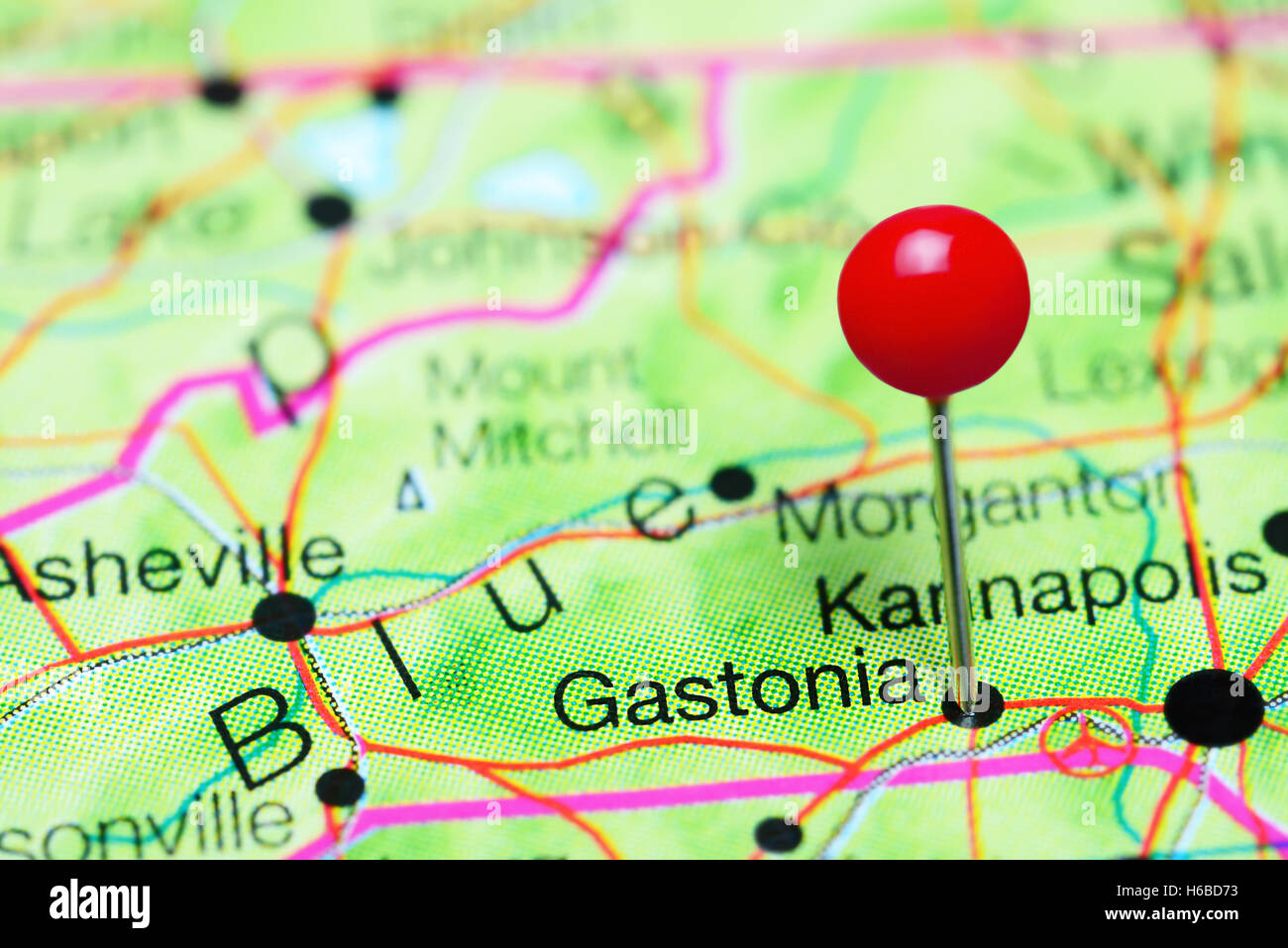 Map of gastonia hi-res stock photography and images - Alamy