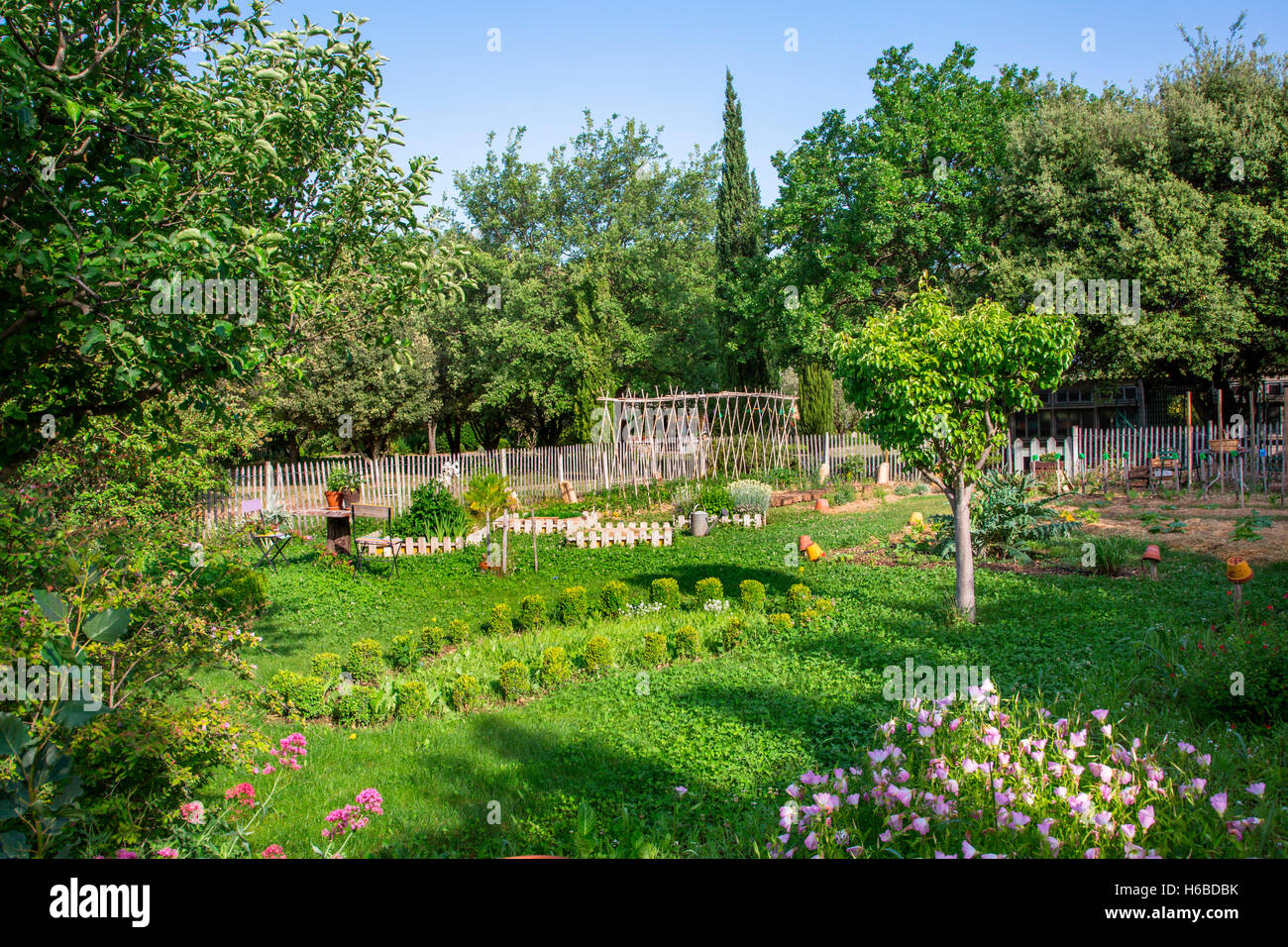 Vegetable garden in spring, Provence, France Stock Photo - Alamy