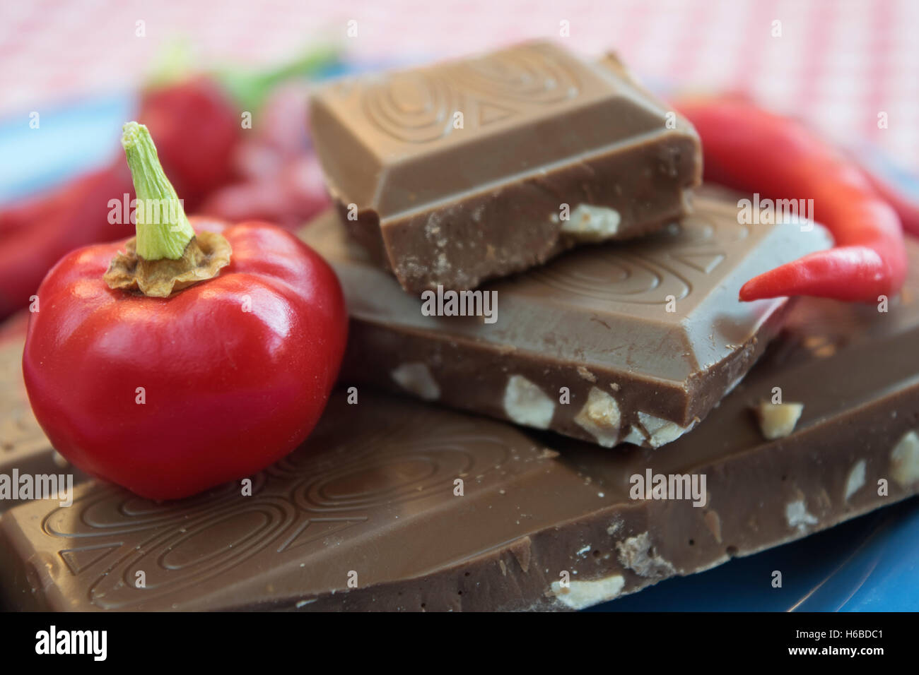 chocolate at hot chilli pepper Stock Photo - Alamy