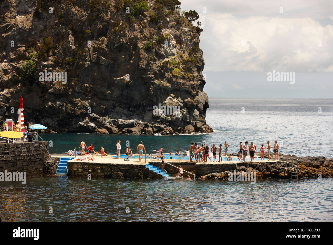 Pool in the Atlantic ocean. Caloura. Sao Miguel. Azores. portugal ...