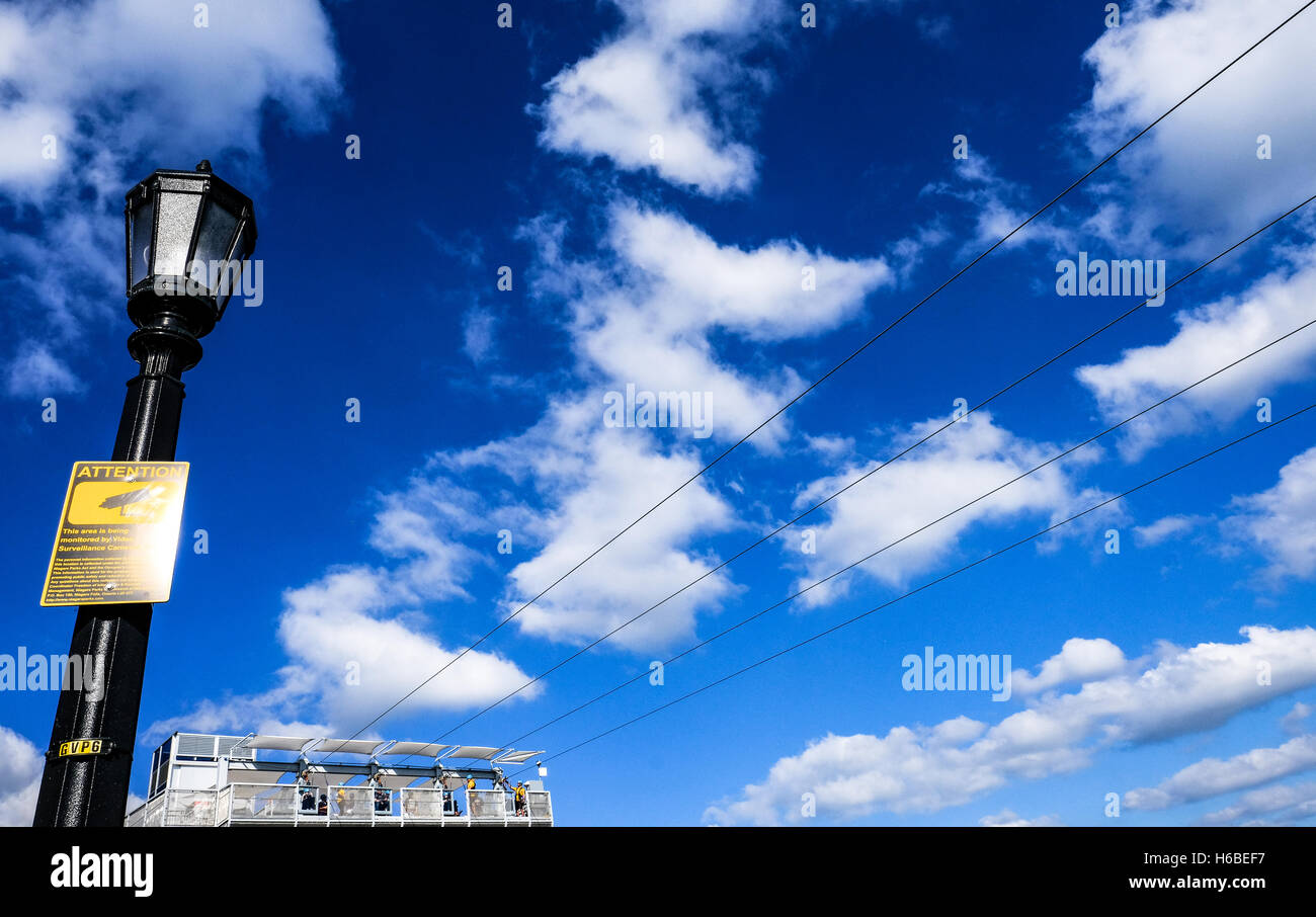 Teenagers having fun on a zip wire Stock Photo - Alamy