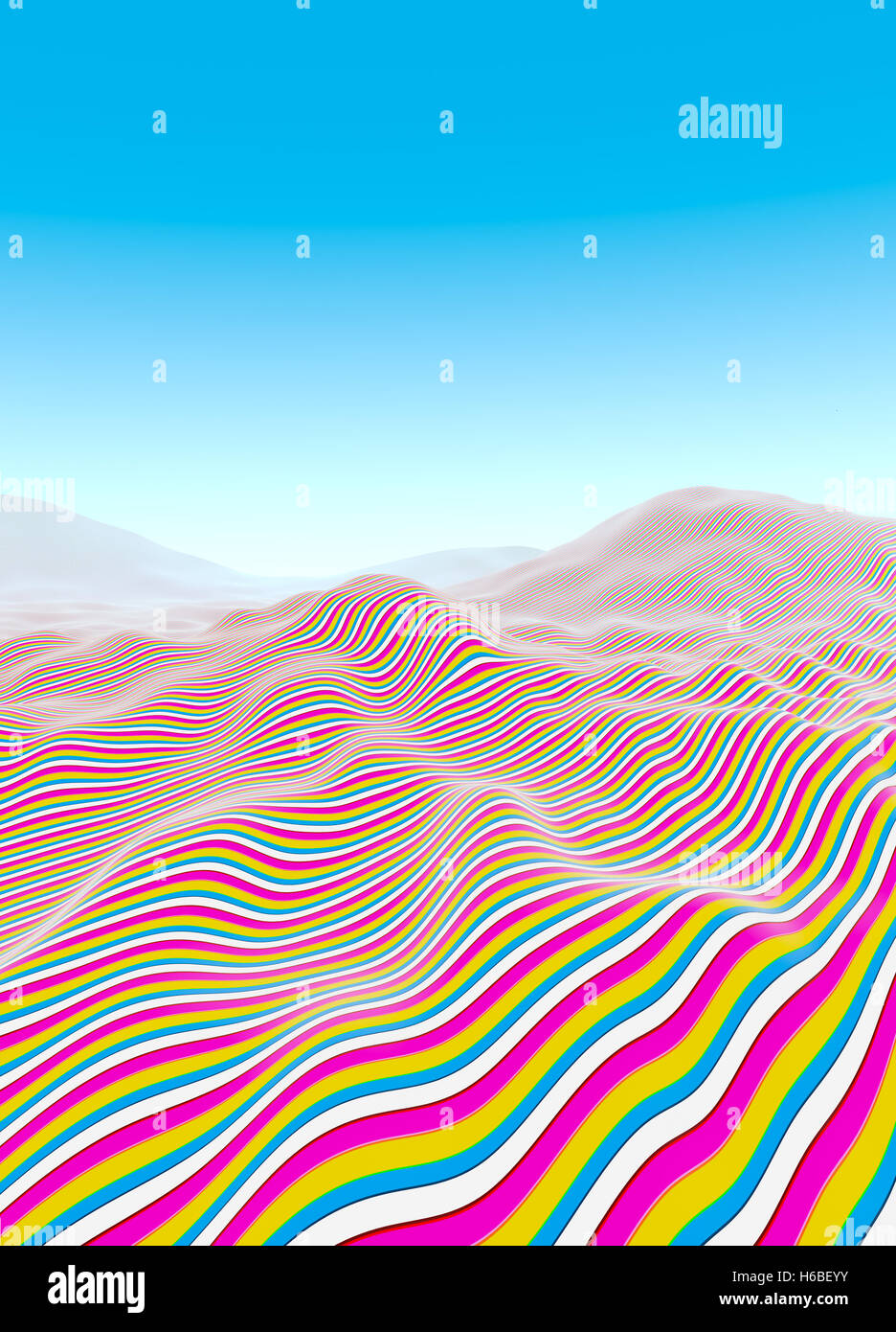 Line waves landscape Stock Photo - Alamy