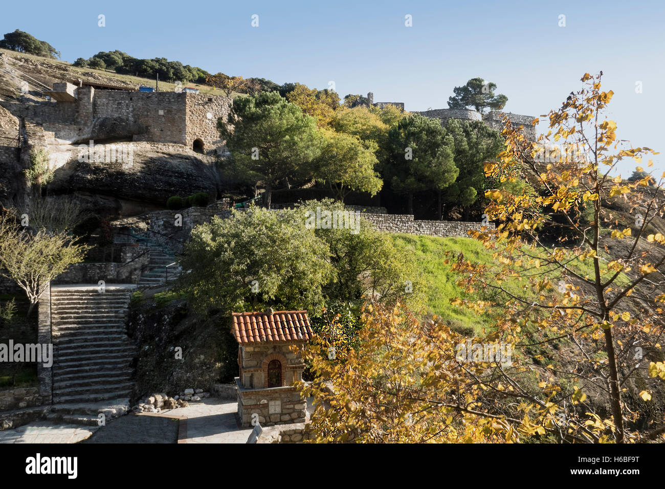 Grand Meteora Monastery Megalo Meteoro Kalambaka Greece Stock Photo - Alamy