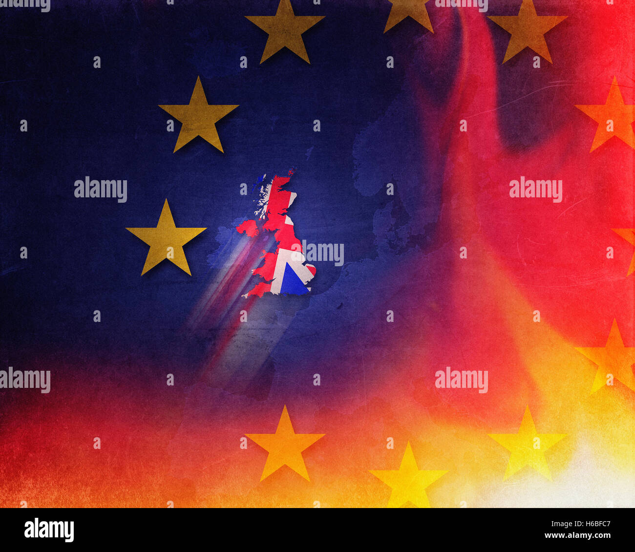 DIGITAL CONCEPT: Hard Brexit Stock Photo - Alamy