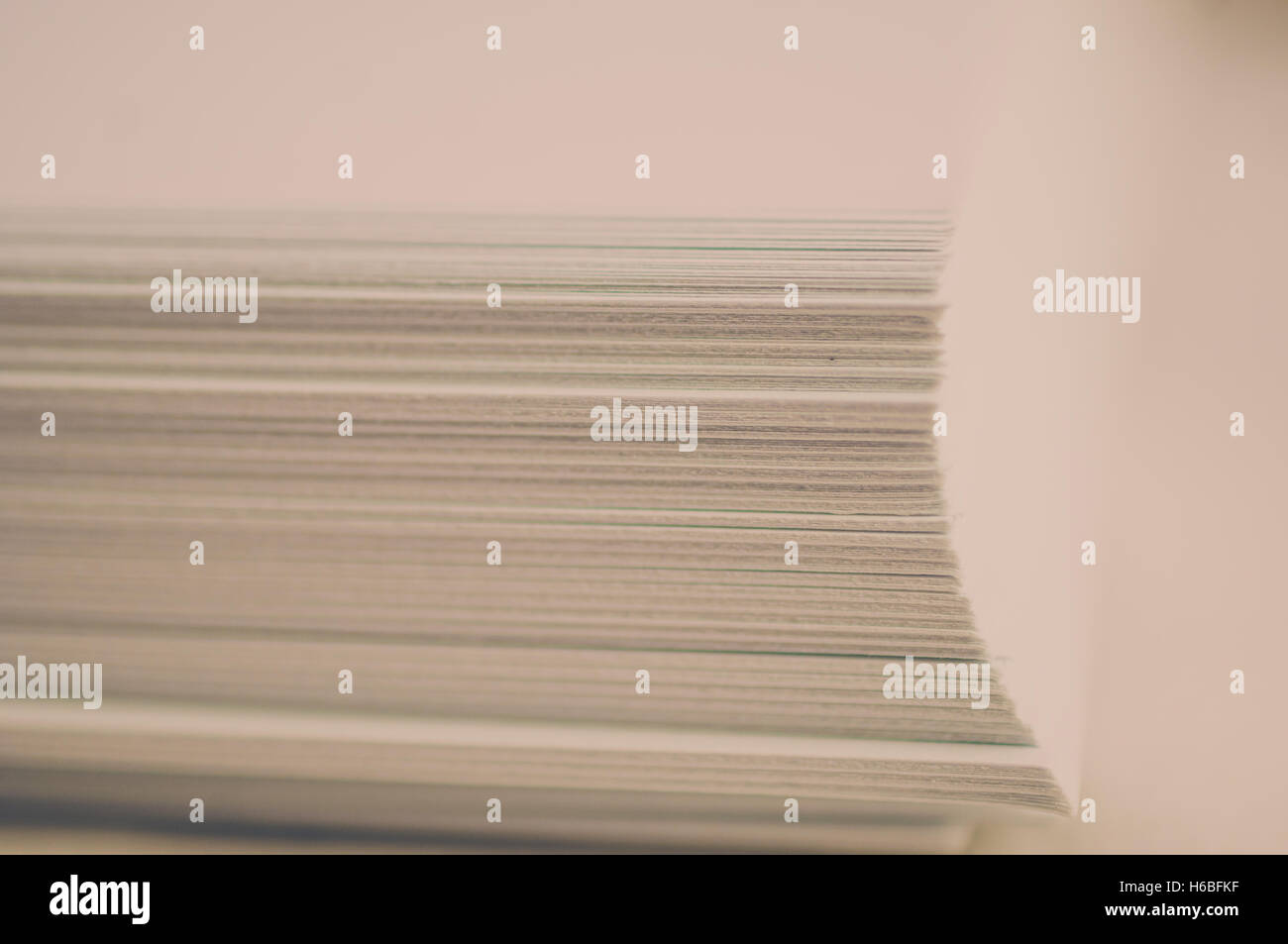 Macro image of the edge of a stack of 8x 11 paper sheets Stock Photo ...
