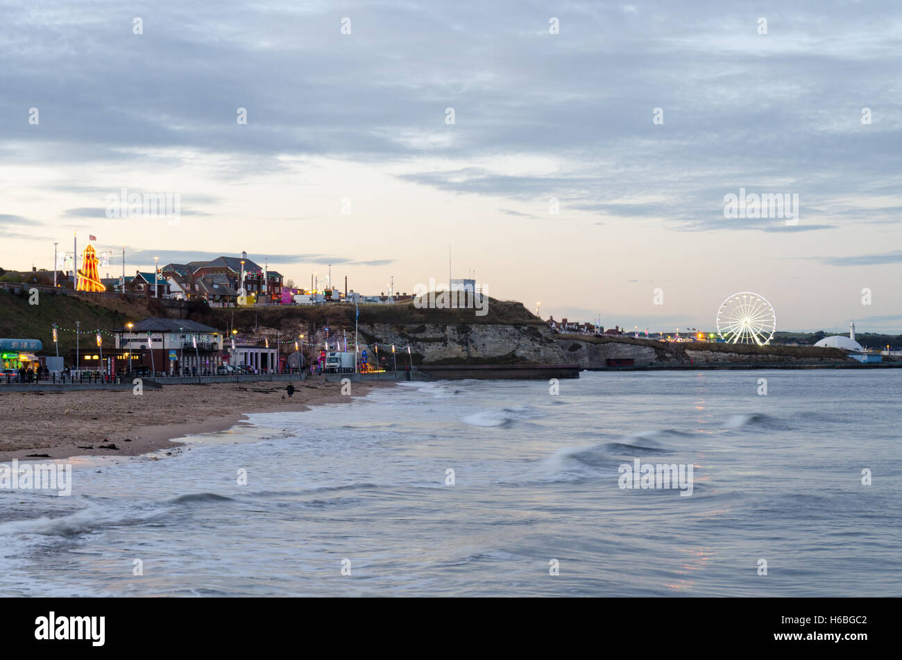 The coastline at Roker, Sunderland, during Sunderland Illuminations ...
