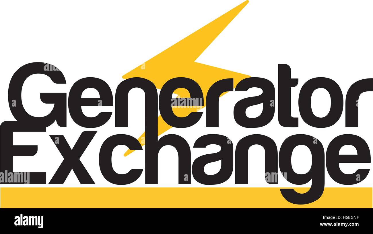 Generator Exchange Logo Concept Stock Vector Image & Art - Alamy