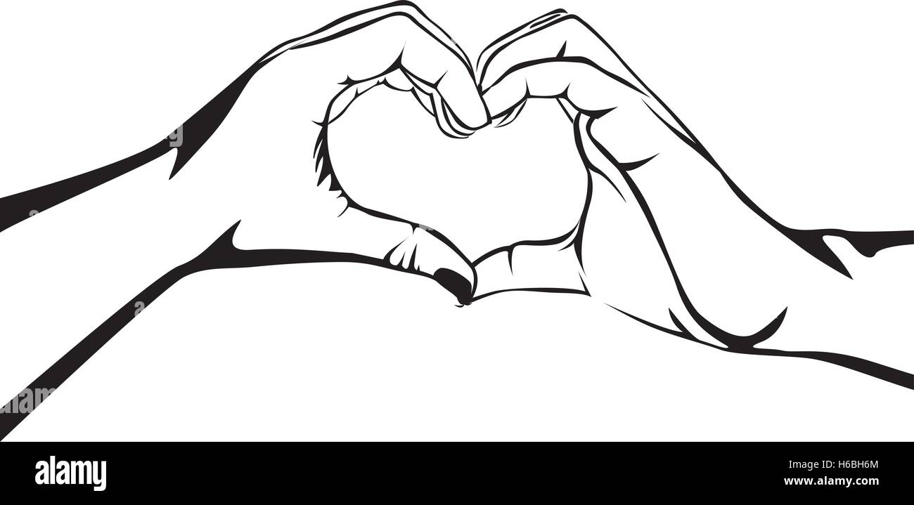 hands making heart gesture image vector illustration design Stock ...