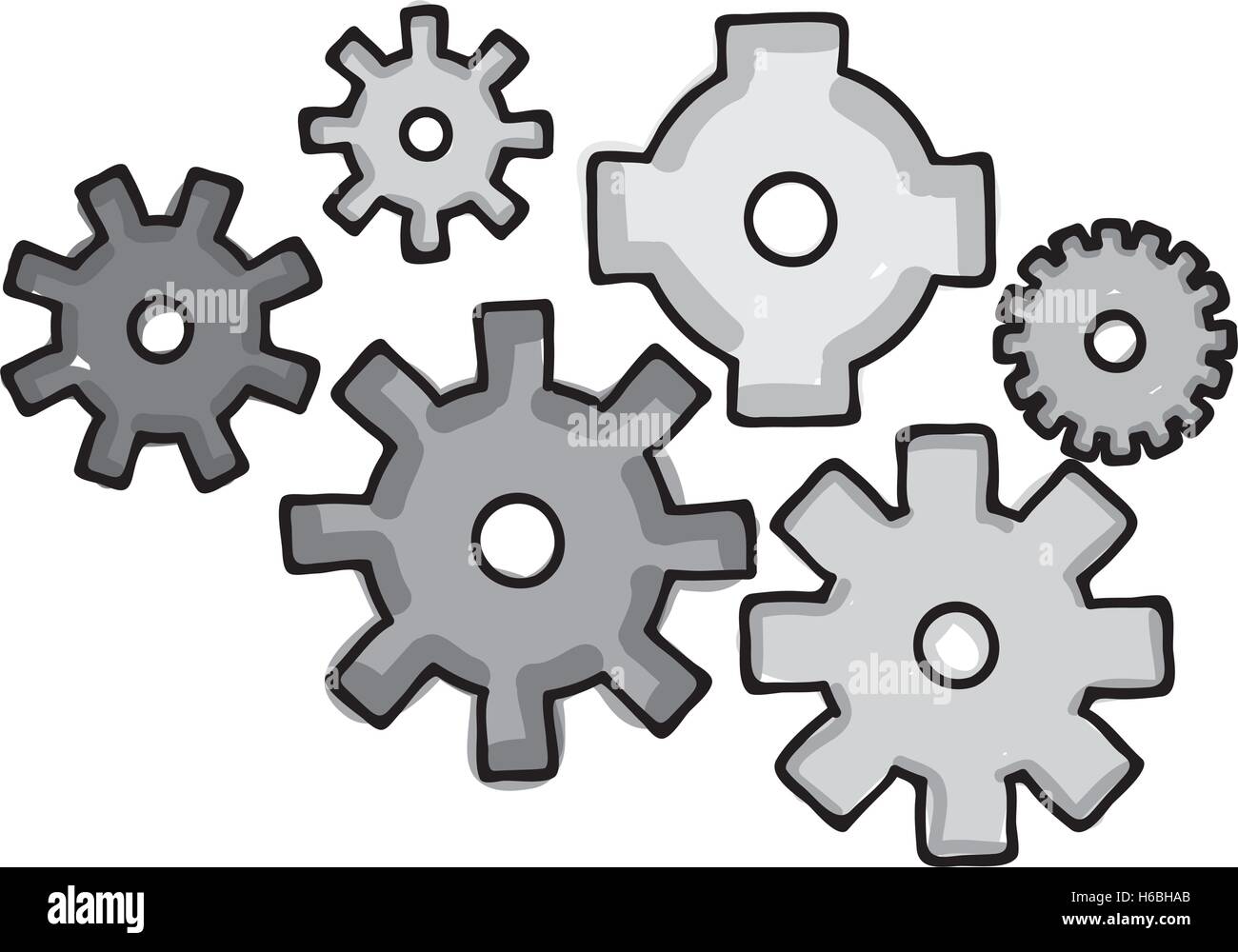 gear cartoon icon image vector illustration design Stock Vector Image ...
