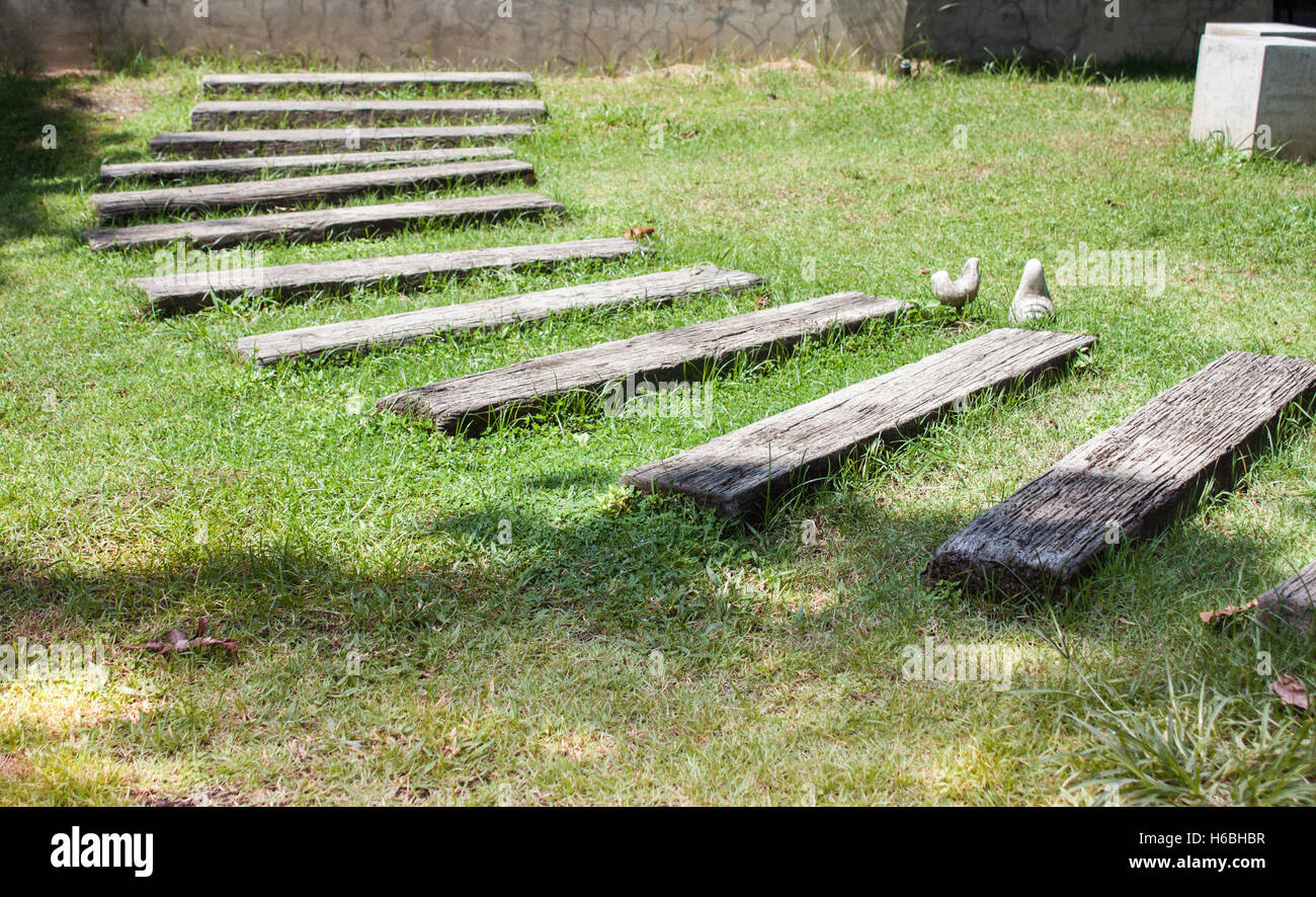 Old wooden pathway hi-res stock photography and images - Alamy