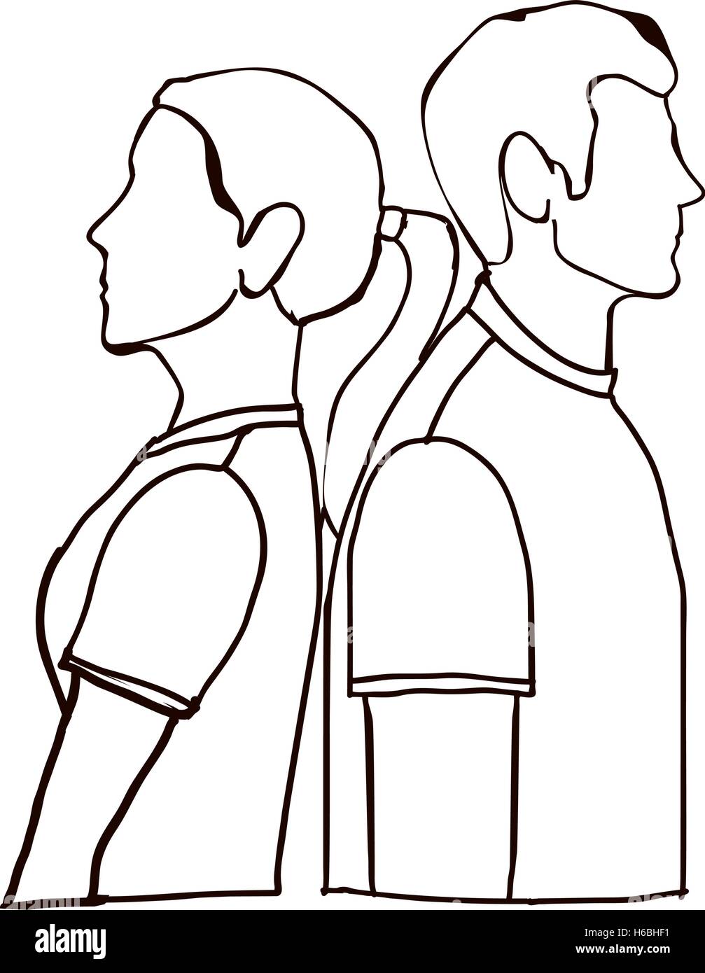 couple arguing man and woman icon image vector illustration design ...