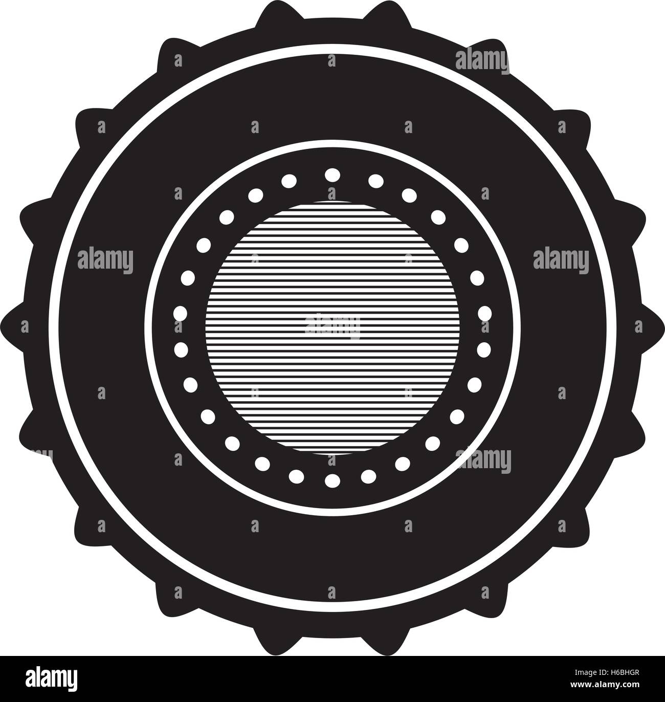 black and white emblem or label icon image vector illustration design ...