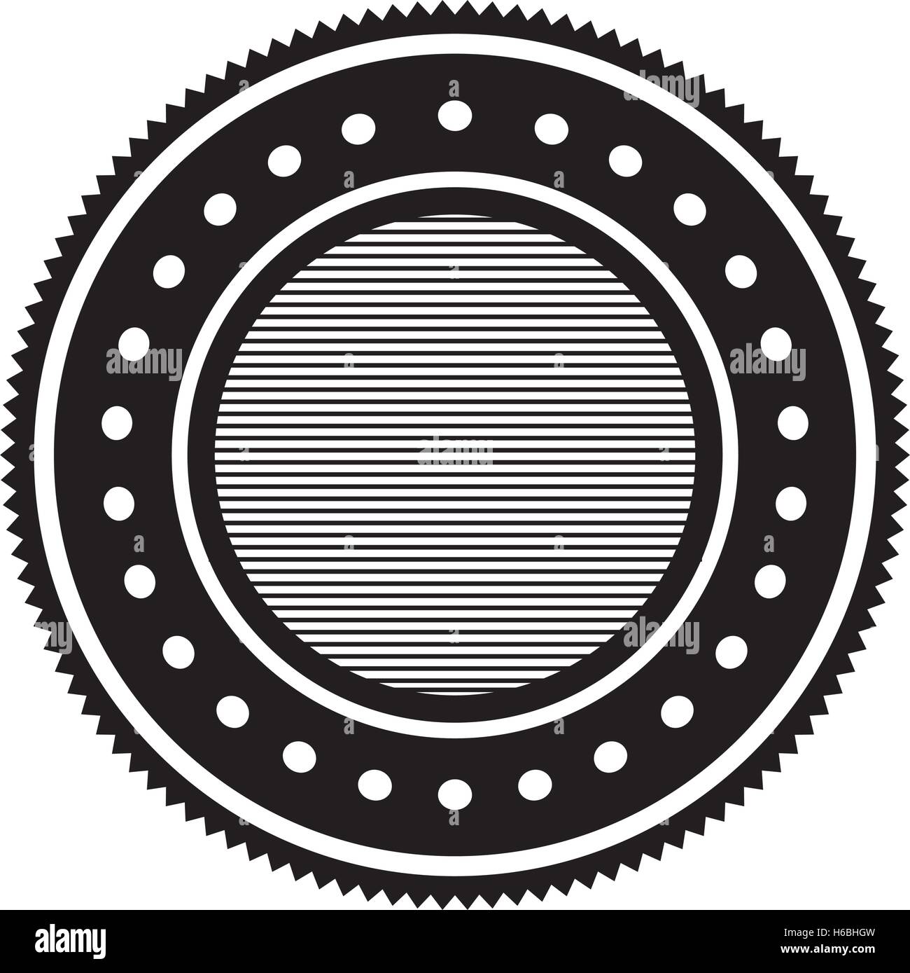 black and white emblem or label icon image vector illustration design ...
