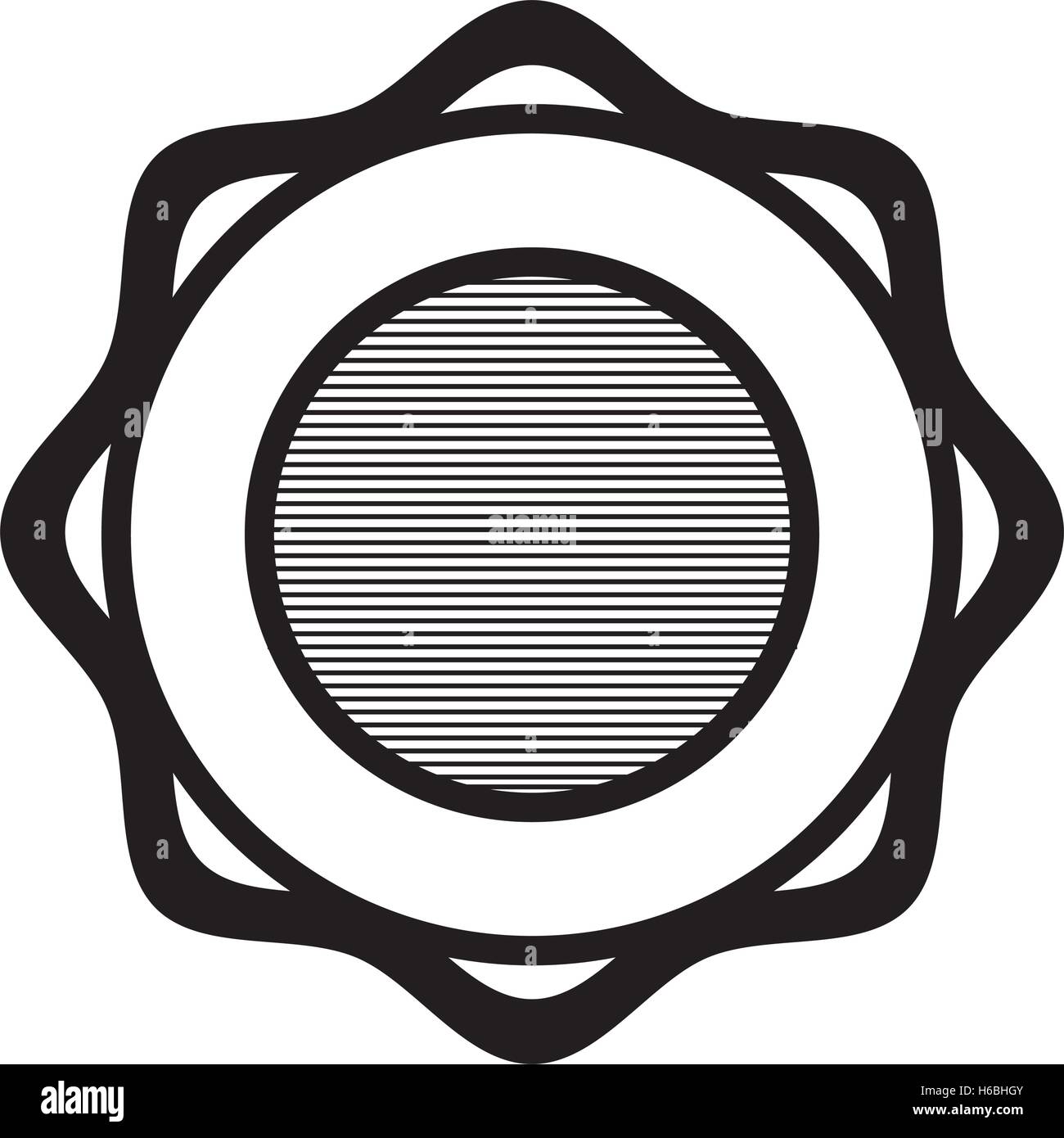black and white emblem or label icon image vector illustration design ...